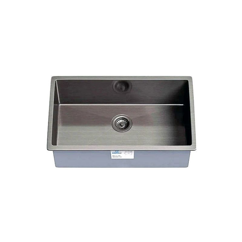 KH-3018-10-S-R15-GM Gunmetal, Stainless Steel Handmade Kitchen Sink